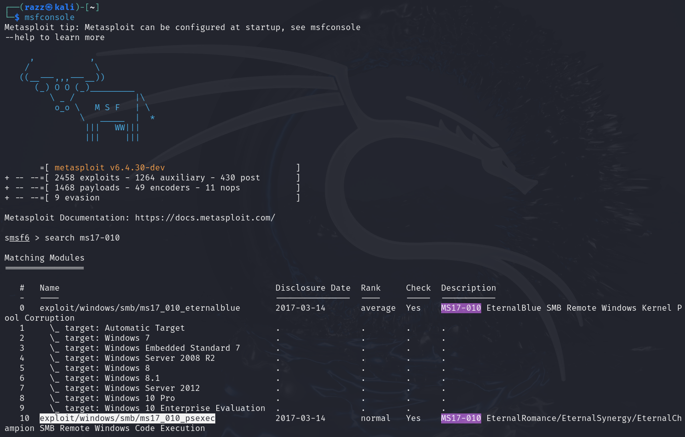 Windows XP Penetration Testing (MS08-067) - SMB Exploit #1 - Razz ...