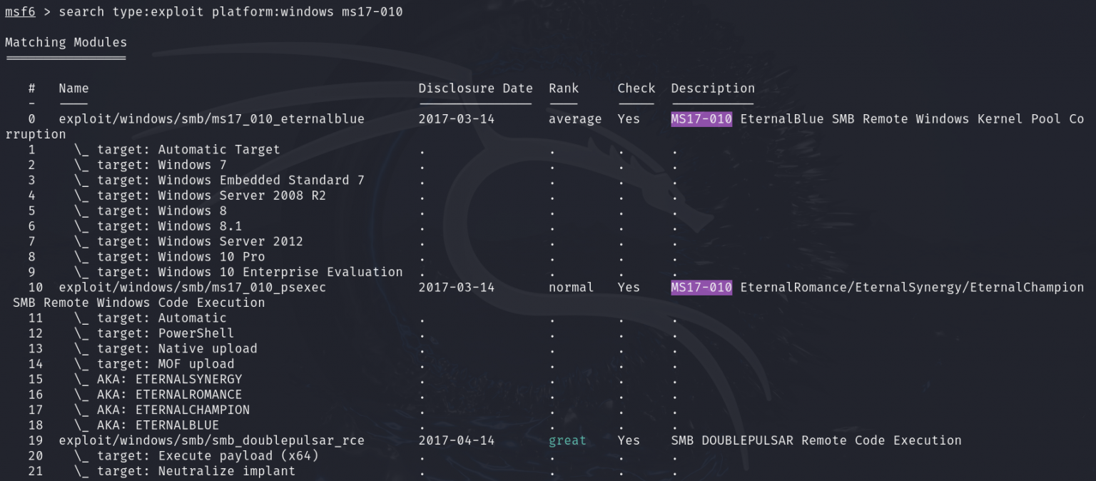 Windows 7 Penetration Testing (MS17-010) – EternalBlue SMB Exploit #2 ...